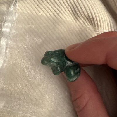 Mini Crystal Frog, Crv121, Black Obsidian Frog, Dalmatian Jasper Frog ...