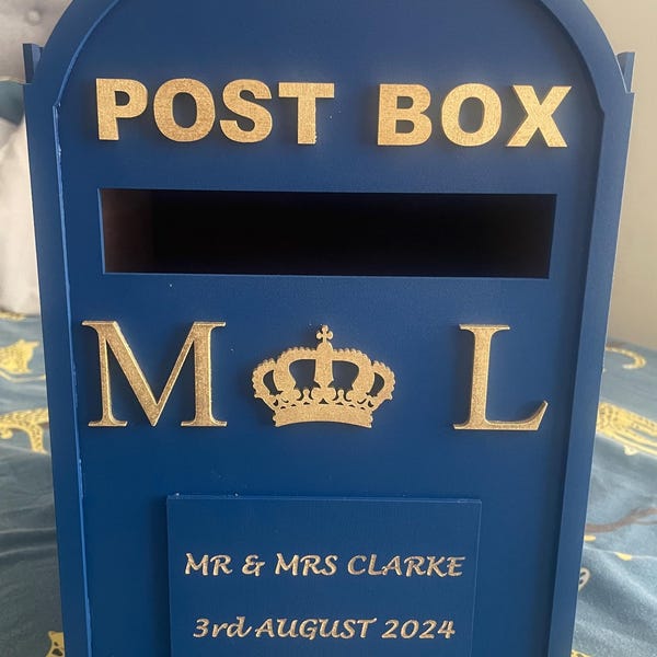 PERSONALISED Wedding Postbox Mdf Wedding Card Post Box - Etsy UK