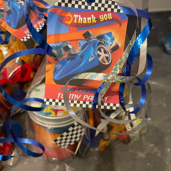 Race Cars Favor Tags Racing Cars Party Tags Gift Tags Cars Thank You ...