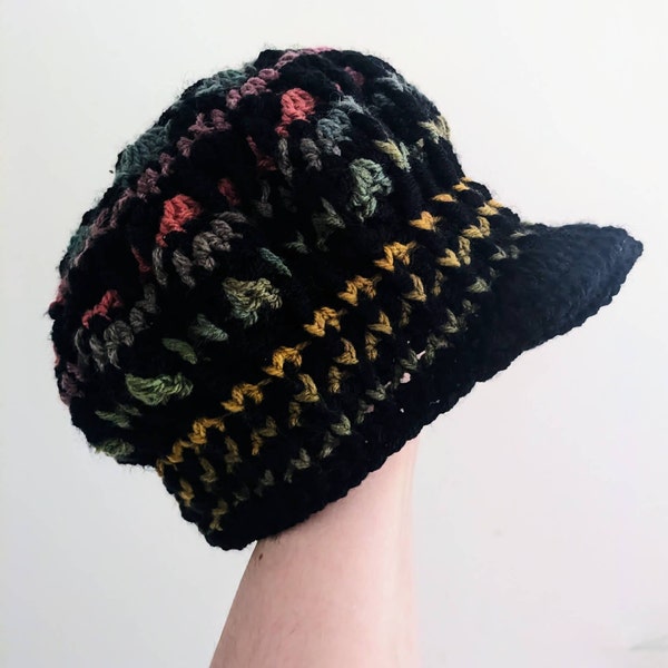 CROCHET PATTERN PDF, Free Spirit Peaked Cap, Crochet Hat Pattern ...