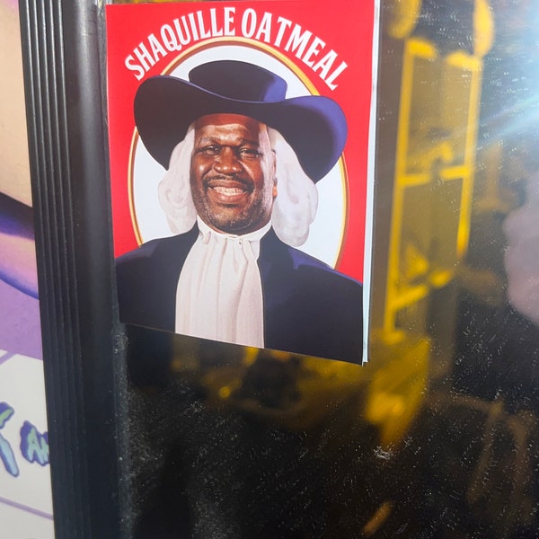 Shaquille Oatmeal Sticker, Meme Stickers, Funny Stickers, Shaquille O ...