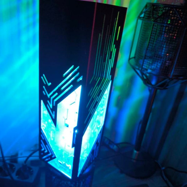 Circuit Board Lamp | Cyber Style Decoration Lamp RGB LED | Handmade ...