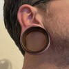 Ear Wood Plugs, Plugs With Black Wood Inlaid, Ear Gauges 20mm 22mm 24mm ...
