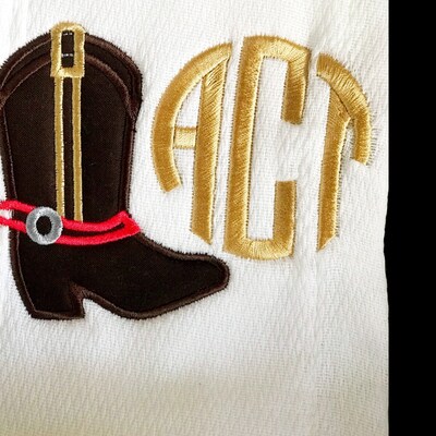 Cowboy Boot Applique Design , Cowboy Boot Applique Design File, Cowboy ...