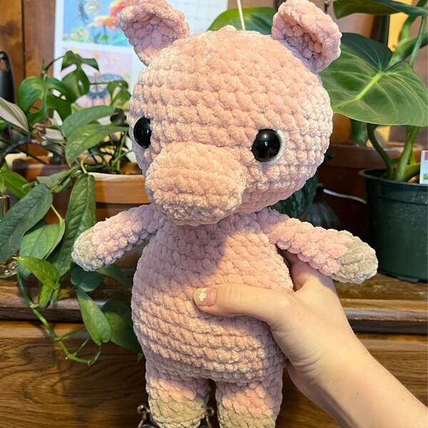 Pig Crochet Pattern (PDF) Low Sew. Only Sew on Nose and Ears. Overall ...