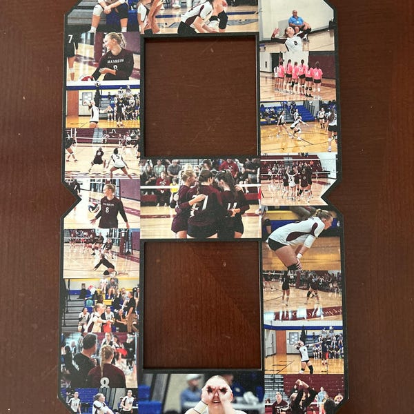 Senior Numbers, Number Collage, Senior Night Sport Number Photo Collage ...