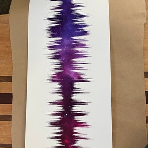 Soundwave Art Paper Anniversary Gifts Favorite Song Night Sky | Etsy