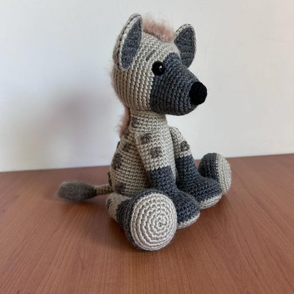 Crochet Hyena Pattern Amigurumi Hyena Pdf Tutorial - Kofi the Hyena - Etsy
