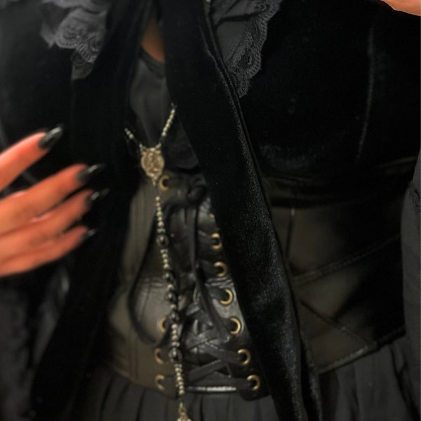 Mens BLACK Onyx 24" Rosary Papal Cross Ferula Catholic Necklace BLACK ...