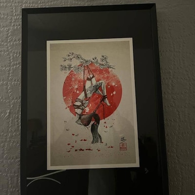 Shibari Heart Shibari Art Illustration Fineart Print - Etsy