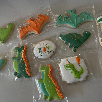 3 Rex Dinosaur Party Cookies birthday Dino Party partysaurus Cookies ...