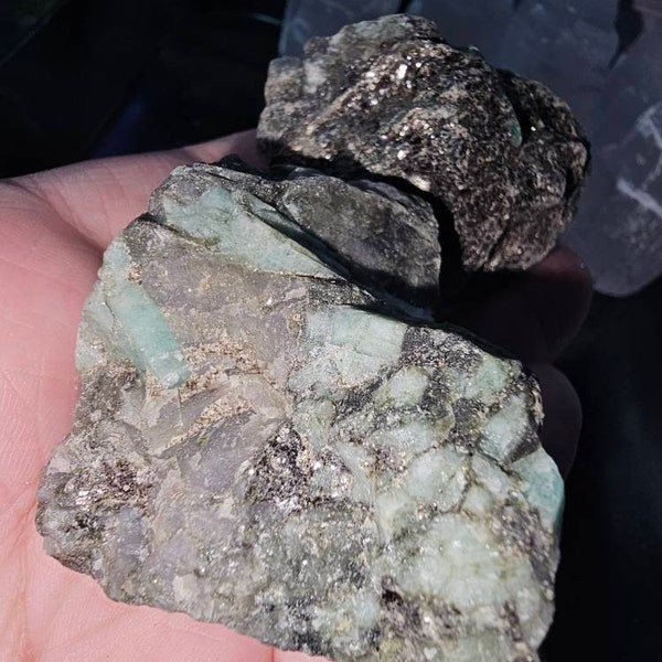 One Rough Emerald Chunk, Raw Emerald Piece, Natural Emerald Specimen ...