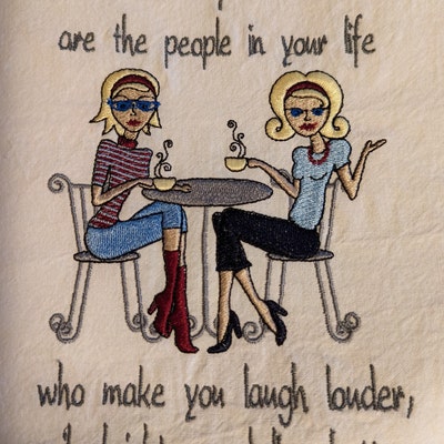 Friends Forever Embroidery Design. Machine Embroidery Design. Ladies ...