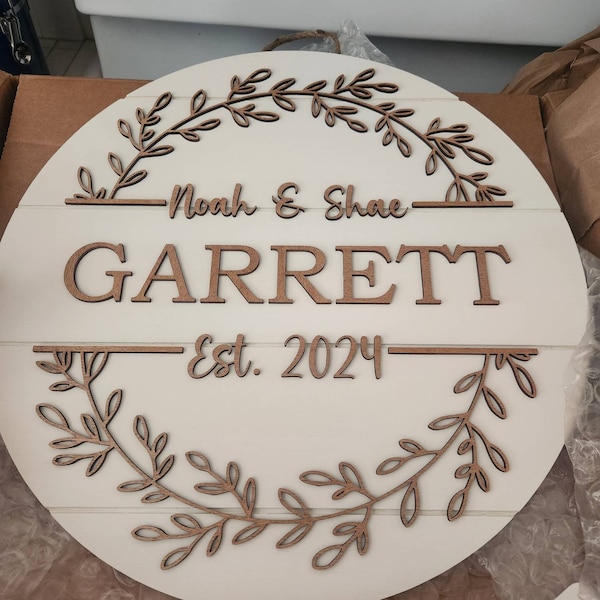 Wedding Sign, Rustic Last Name Sign, House Warming Gift, Family Name ...