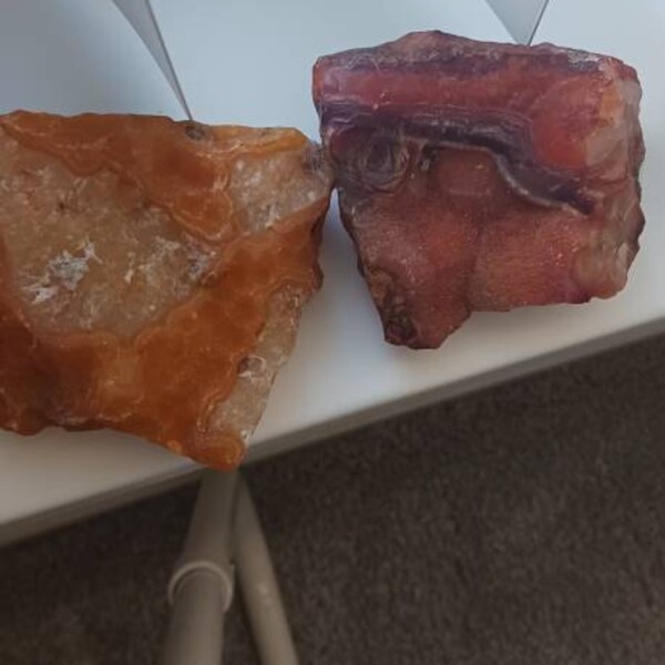 EXTREMELY RARE Multi Colored Fortification Agate With Crystal ...