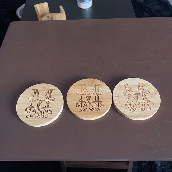 Housewarming Gift, Engraved Coasters, Personalized Wedding Coasters ...