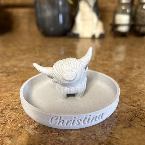Highland Cow Ring Holder for Adorable Jewelry Organization Cute Ring ...