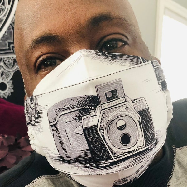 Antique Cameras Fabric, Black and White Fabric, Fabric by the Yard, Fat ...