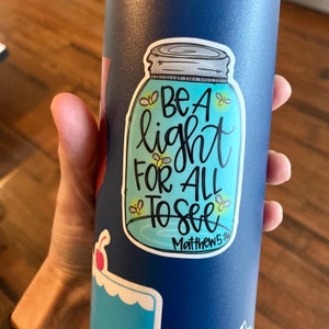 Be a Light Sticker Laptop Sticker Vinyl Sticker Decal Inspirational Let ...