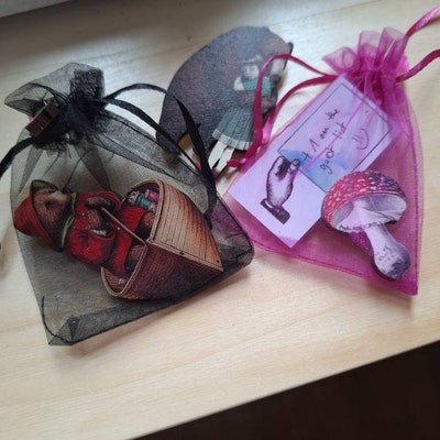 LOVE YOUR ENEMIES Whimsical Wooden Brooch Pin Vintage Style Gift ...