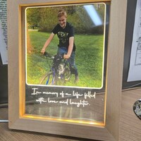 Acrylic Picture Frame With Light, Personalized Stand, Christmas Gifts ...