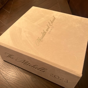 12x12 Velvet Scrapbook Album, Rustic Personalized Family Photo Album ...