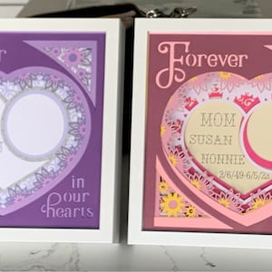 CUSTOMIZABLE 3D MEMORIAL Shadow Box Svg for Cricut for - Etsy