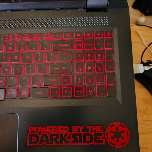 Powered by Dark Side Star Wars Decal Window Sticker Darkside - Etsy