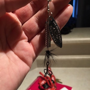 Fishing Lure Key Chain Personalized Customized and Hand Stamped - Etsy