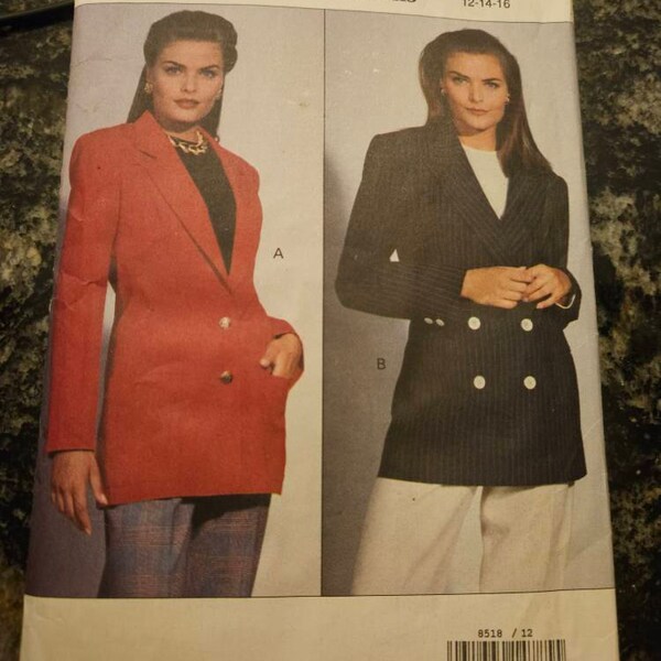 Vogue Sewing Pattern 8354, Misses' Easy Jacket and Dress, Uncut/ff ...