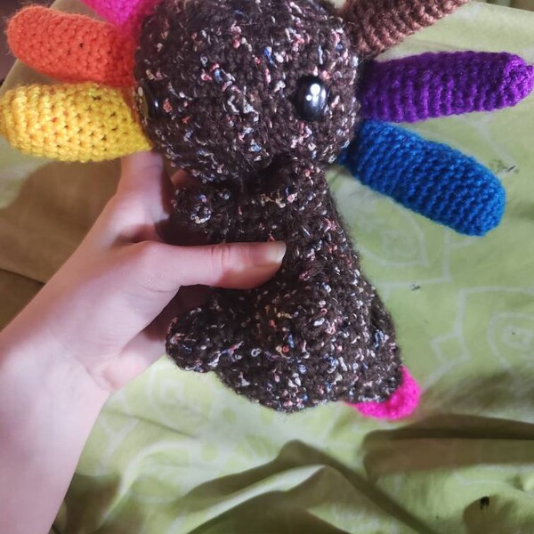 Woodland Cottagecore Dragon Plushie, Handmade Crochet Fantasy Stuffed ...