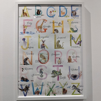 Animal Alphabet Chart Printable Downladable Digital File - Etsy Canada