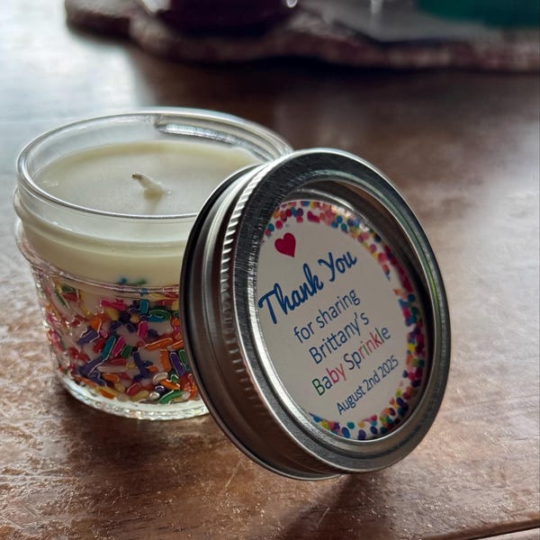 Bulk Rainbow Sprinkle Soy Wax Candle Favors: Birthday Cake Scented - Etsy