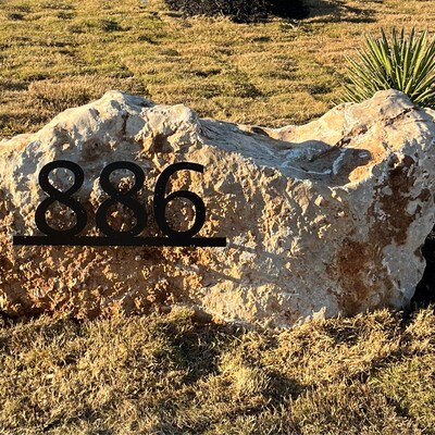 Custom Metal Address Sign for Rock Personalized Custom Address Modern ...