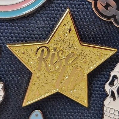 Hamilton RISE UP Enamel Lapel Pin Musical Badge Brooch Golden Star - Etsy