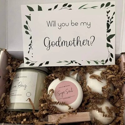Godmother Gift Godmother Box Godmother Gift Box Self Care Set Candle ...