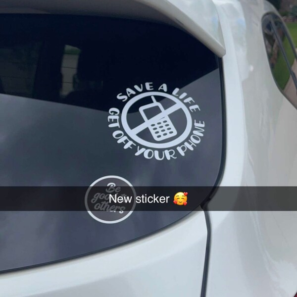 Save A Life Get off Your Phone | Sticker Decal for Windows Computers ...