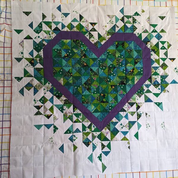 PDF MINI Exploding Heart Quilt Pattern Digital Download by Slice of Pi ...