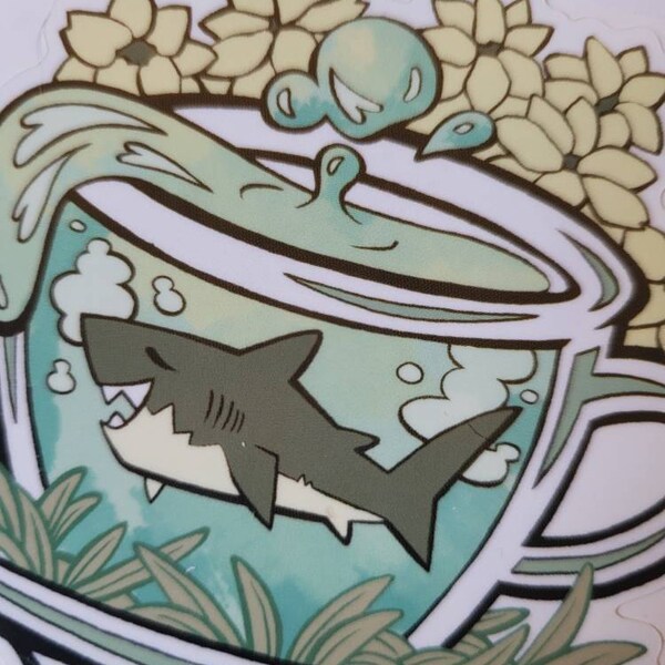 Tea Sharks Sticker Set - Etsy