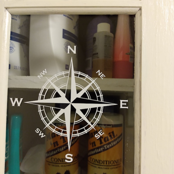 Nautical Compass Car Window Decal , Compass Decal, Nautical Compass ...
