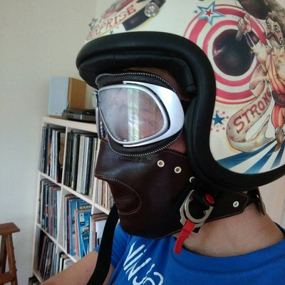 Motorcycle Mask Holler&hood Classic Thunderbird Black Rider A Genuine ...