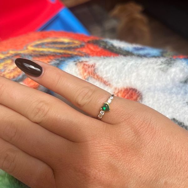 Personalized Kids Birthstone Ring • 925 Sterling Silver | 14K Gold ...