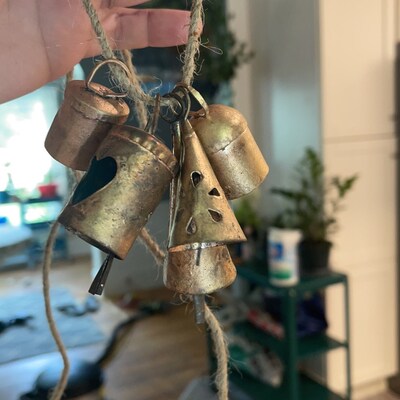 SPIRIT BELLS-5 Various Shapes in Gold-recycled Iron Sheet Metal Bells ...