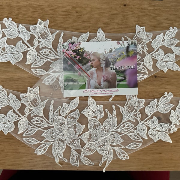 Bridal Pearl Cap Sleeves #185, Beaded Bridal Sleeves, Detachable Pearl ...