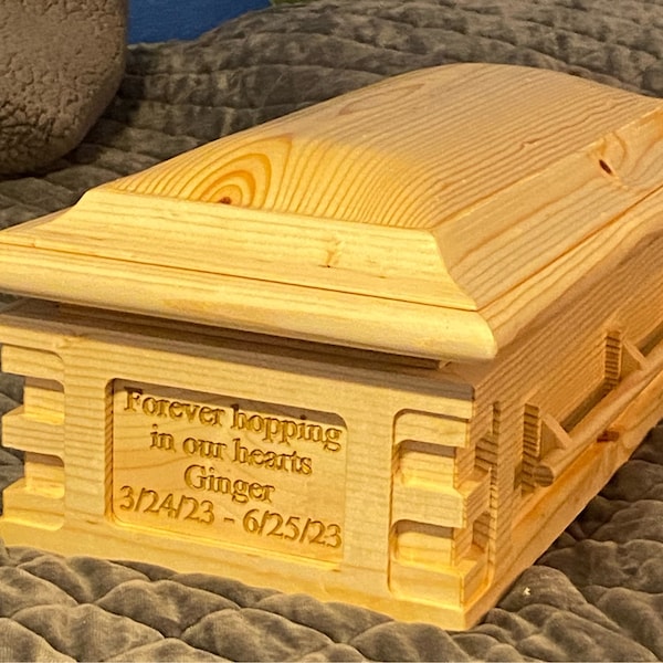 Personalized Pet Casket & Memory Chest Custom Pet Funeral Box, Pet ...