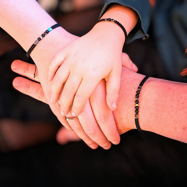 Black Macrame Bracelet for Men, Men's Bracelet With Toho Beads ...