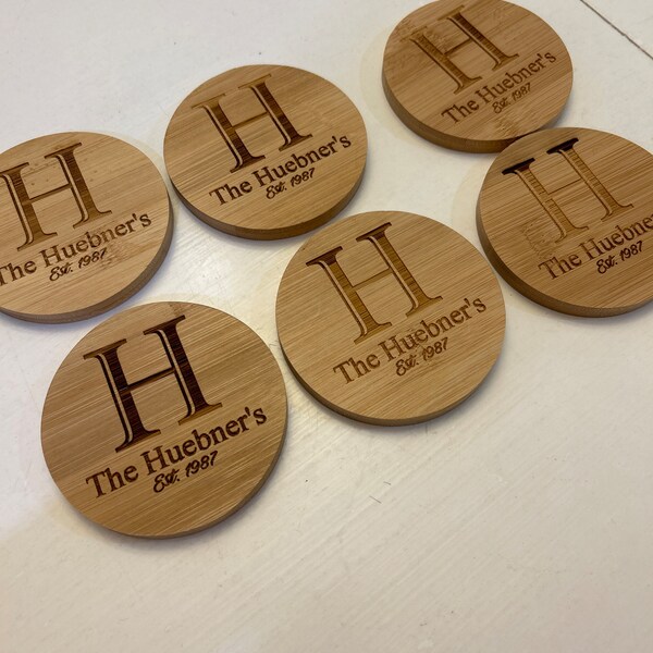 Housewarming Gift, Engraved Coasters, Personalized Wedding Coasters ...