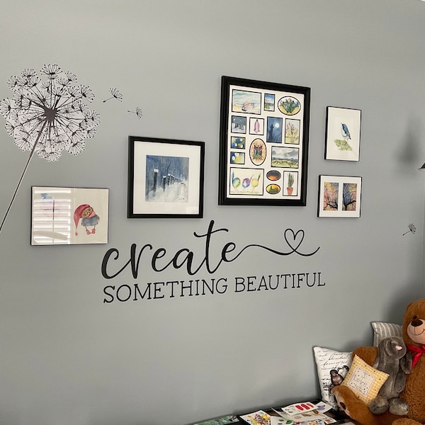 Craft Room Wall Decal- Classroom Wall Decal- Create Something Beautiful ...