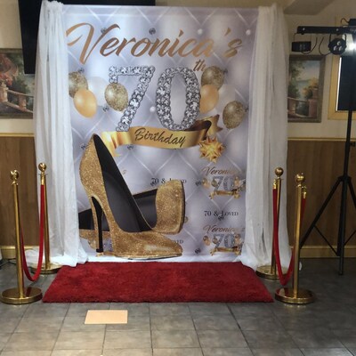 Birthday Backdrop, 50th Birthday Step and Repeat, Birthday Banner, 50th ...