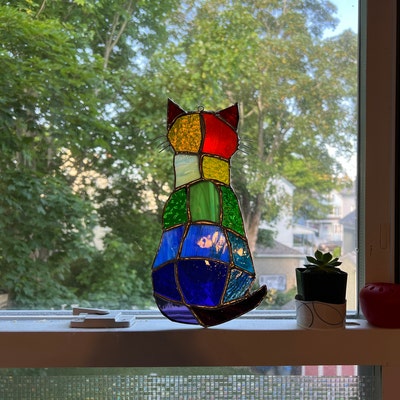 Stained Glass Goat - Etsy